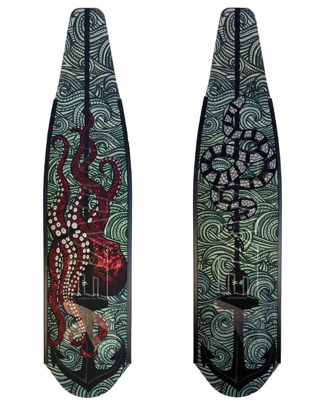 DiveR - Fin Blades - Octopus and Anchors - Composite